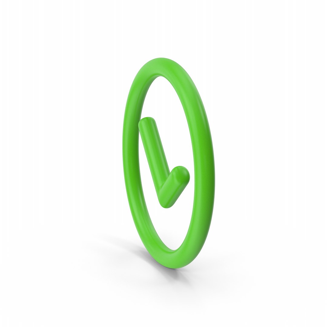 Green Checkmark 3D - TurboSquid 2069511