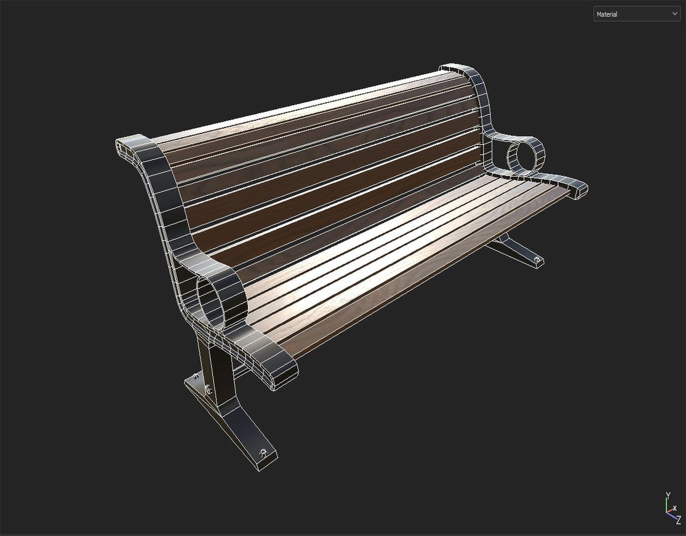 Bench 3D - TurboSquid 2252168