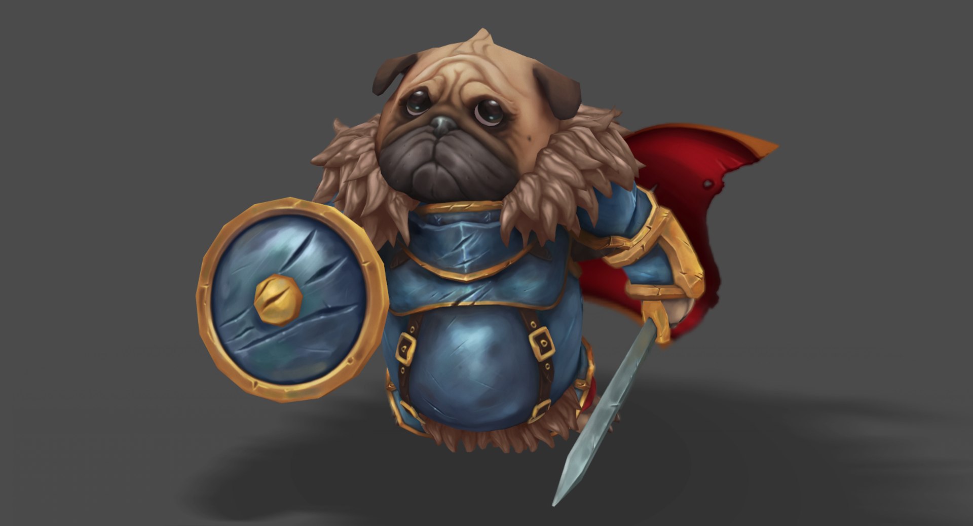 3D Fantasy Hand Painted Pug Model - TurboSquid 1182104