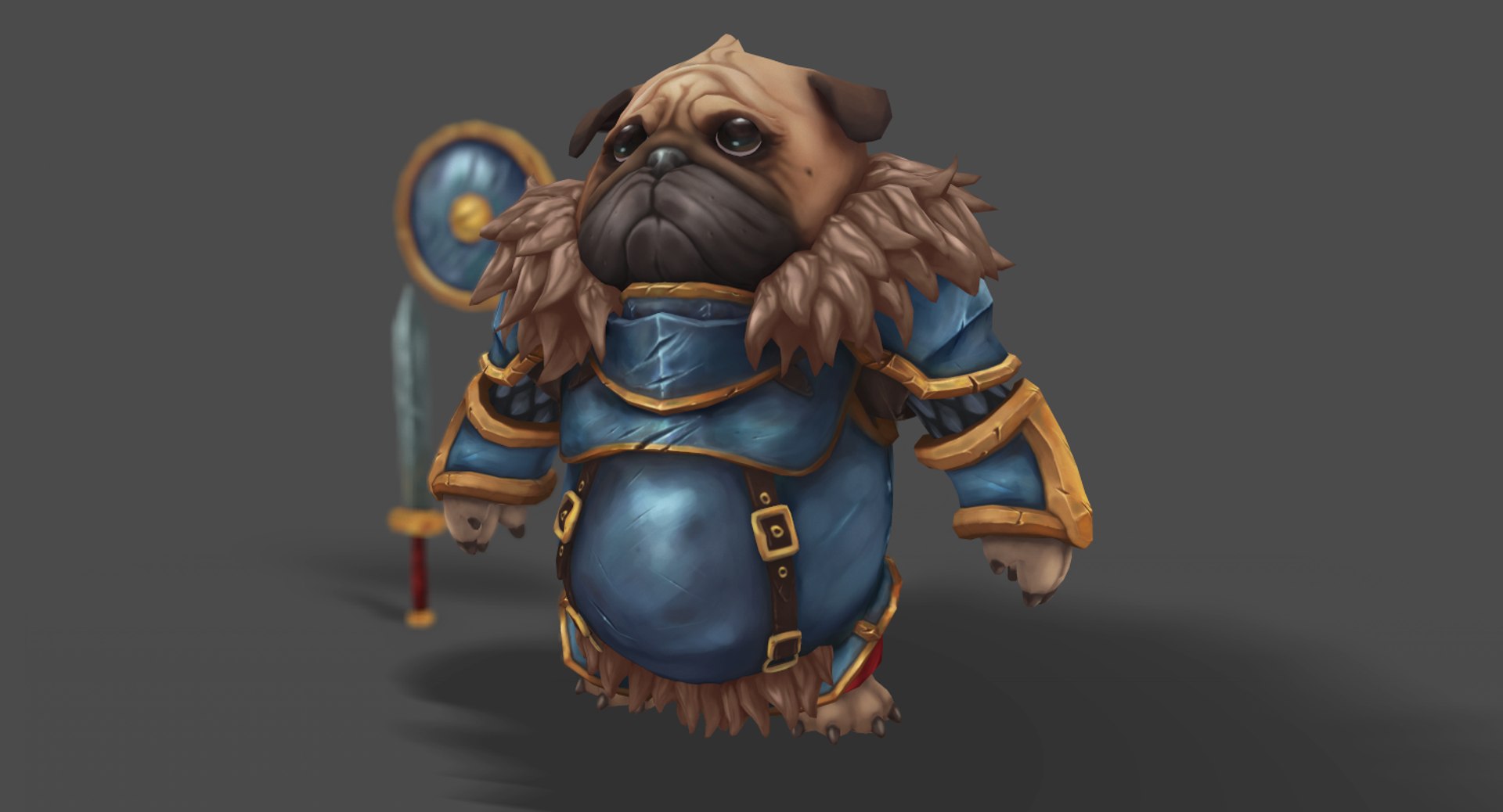 3D Fantasy Hand Painted Pug Model - TurboSquid 1182104