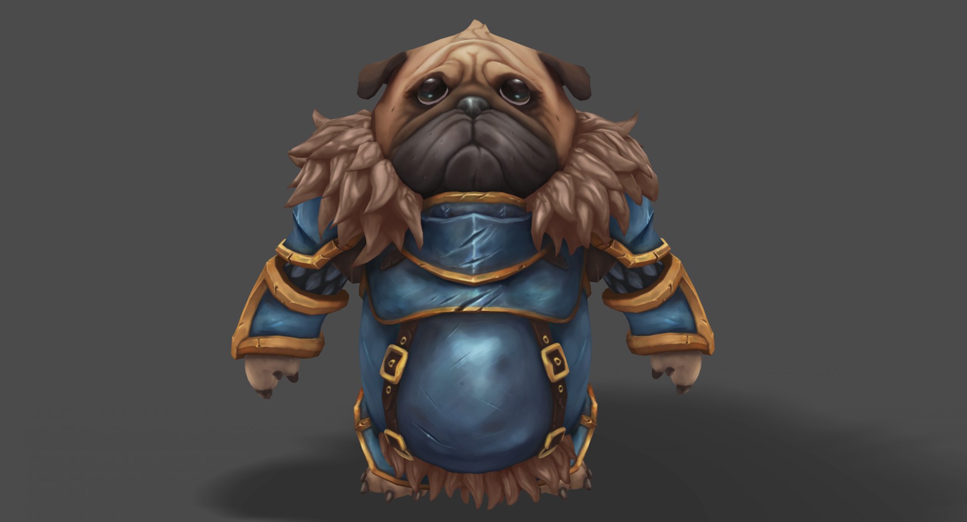 3D Fantasy Hand Painted Pug Model - TurboSquid 1182104
