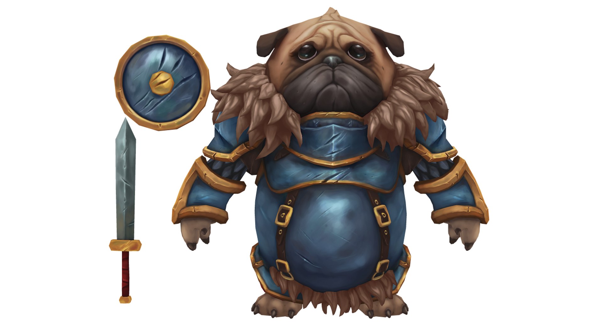 3D Fantasy Hand Painted Pug Model - TurboSquid 1182104