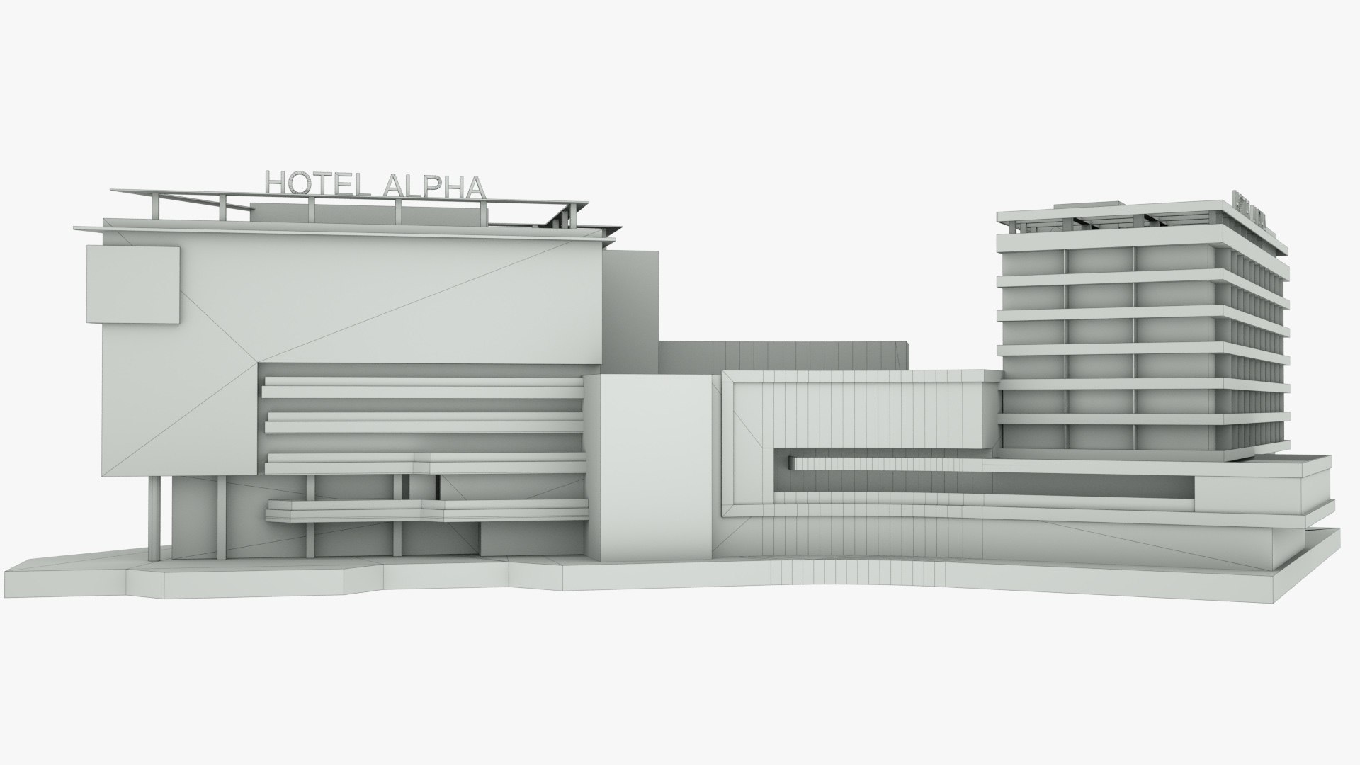 3D Hotel Alpha Building - TurboSquid 1480473