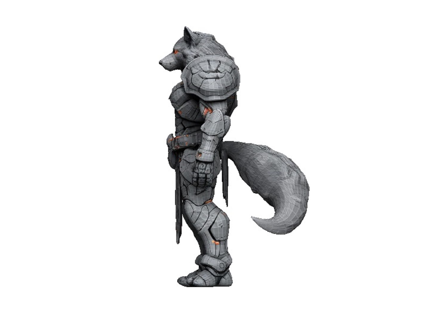 3D Wolf Cyborg - TurboSquid 2435432