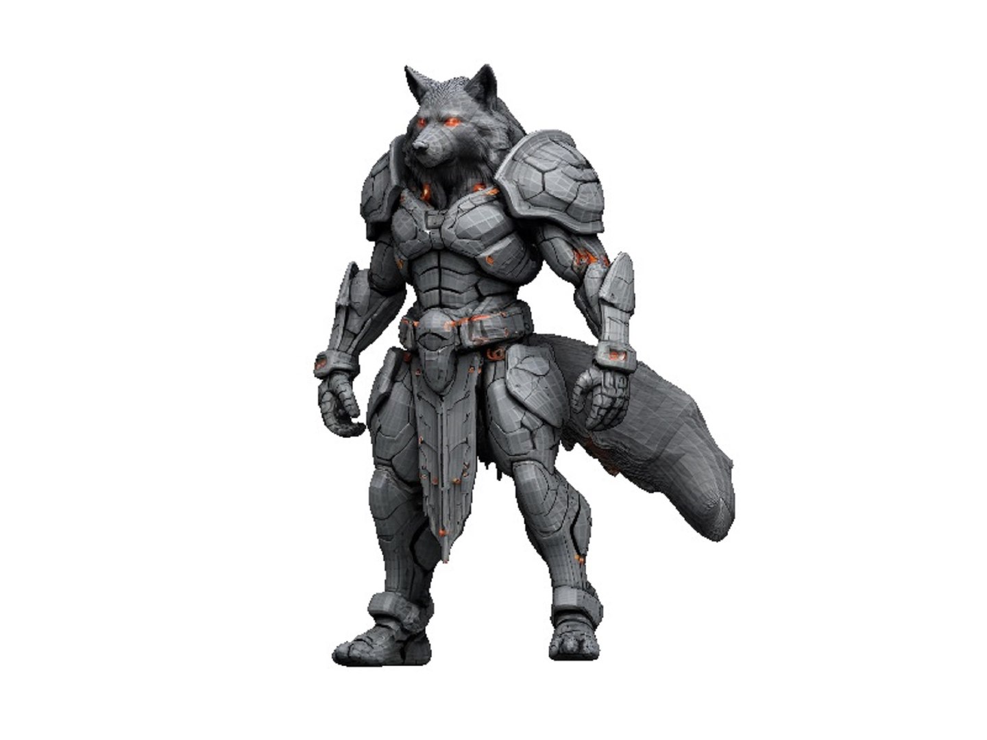 3D Wolf Cyborg - TurboSquid 2435432