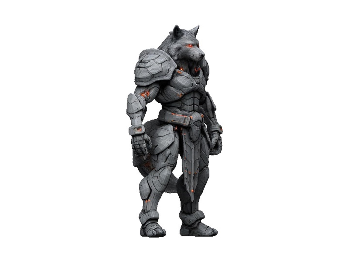 3D Wolf Cyborg - TurboSquid 2435432
