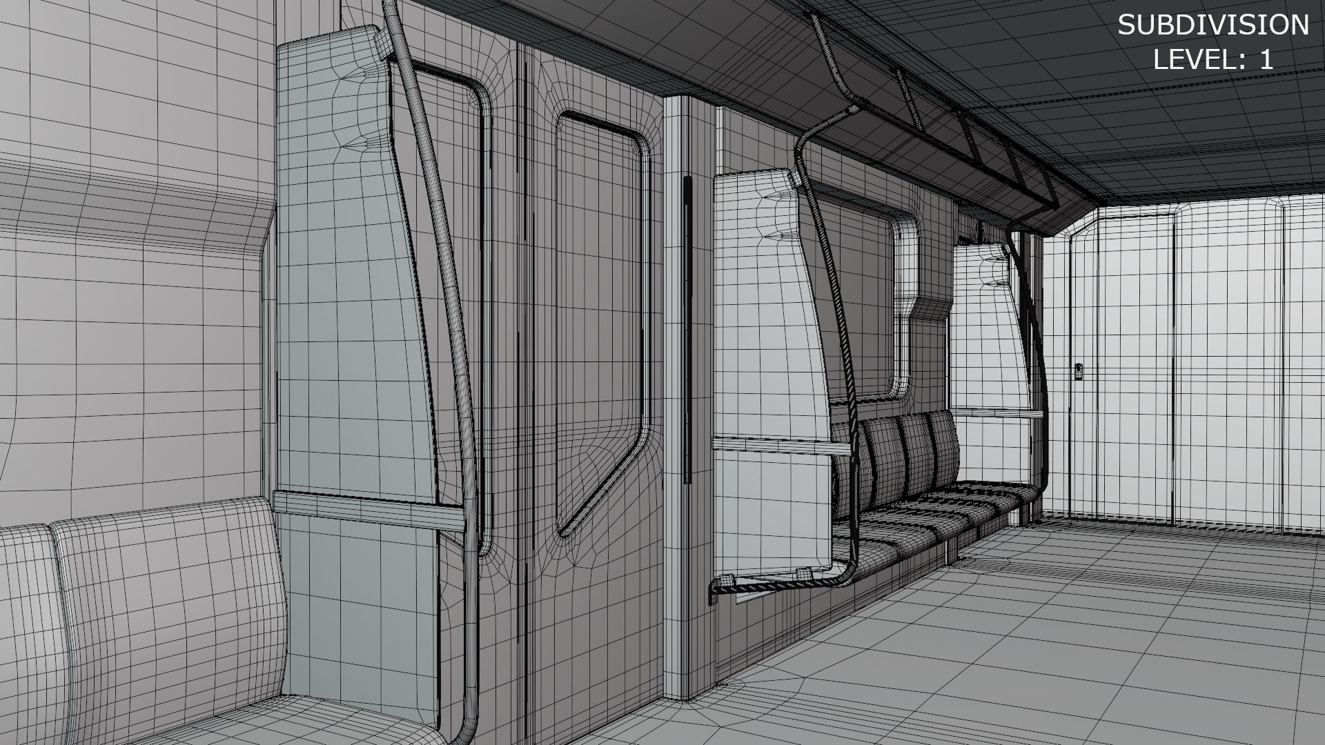 3D Subway Car Interior Model - TurboSquid 1952488