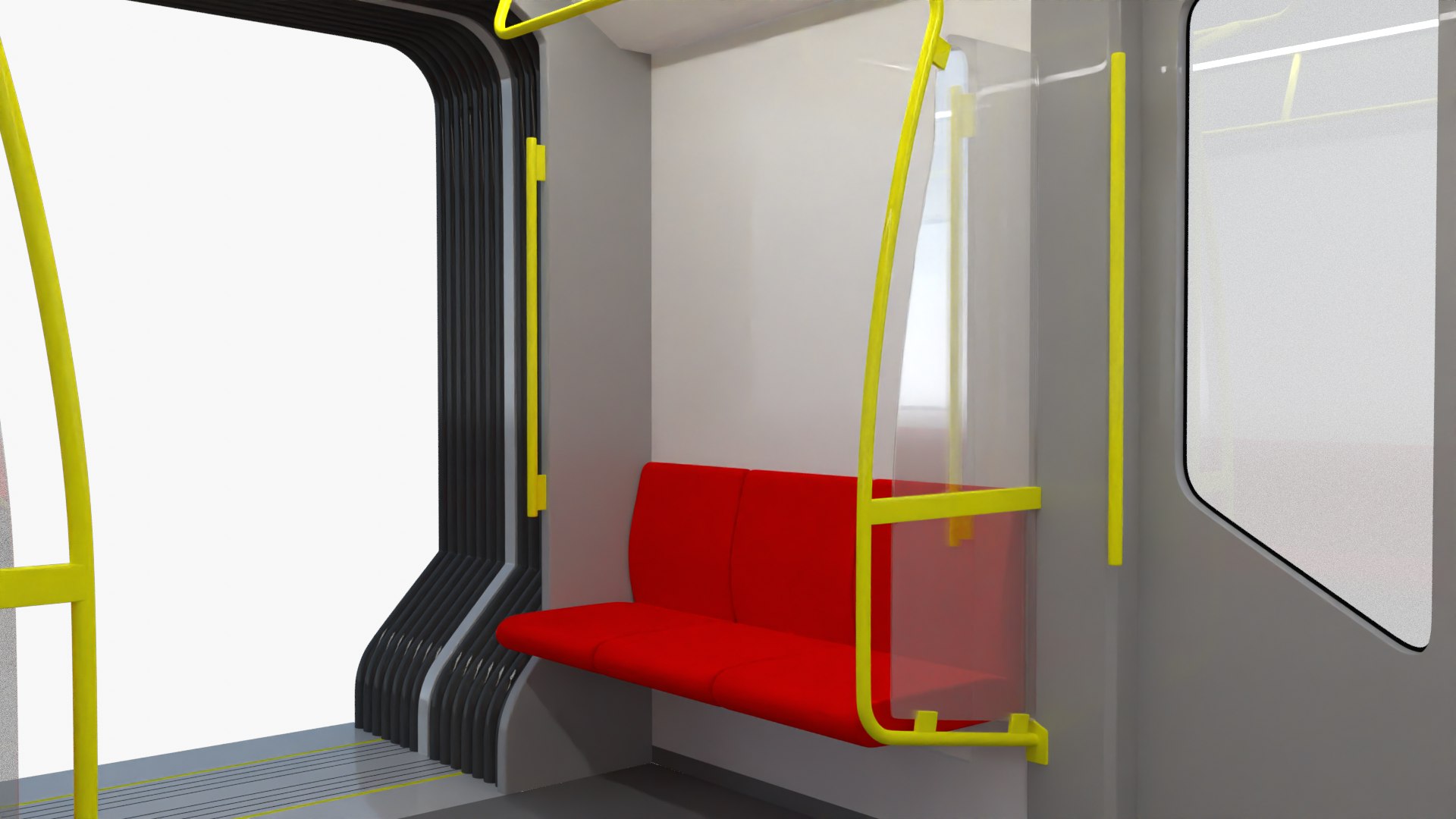 3D Subway Car Interior Model - TurboSquid 1952488