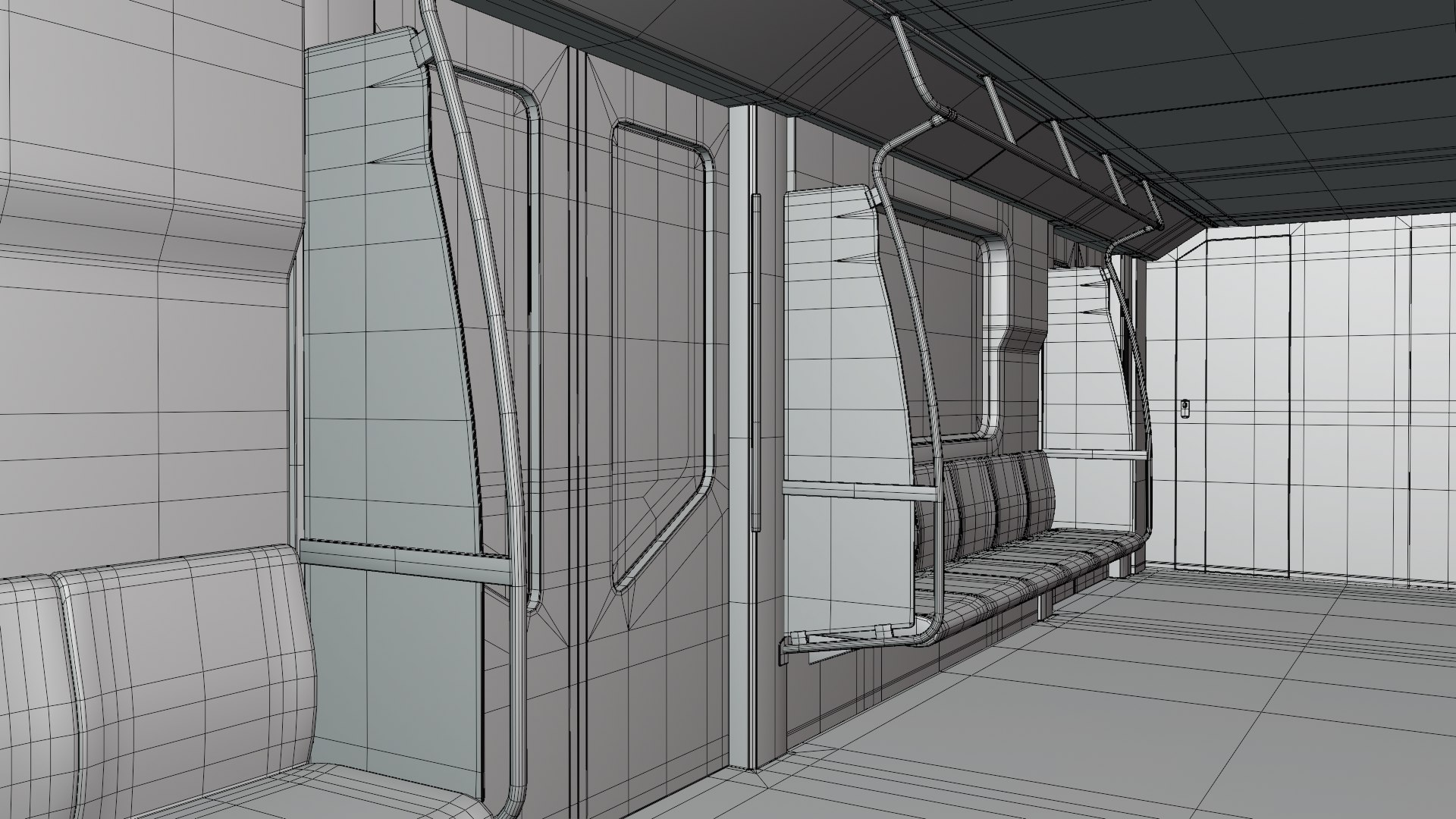 3D Subway Car Interior Model - TurboSquid 1952488