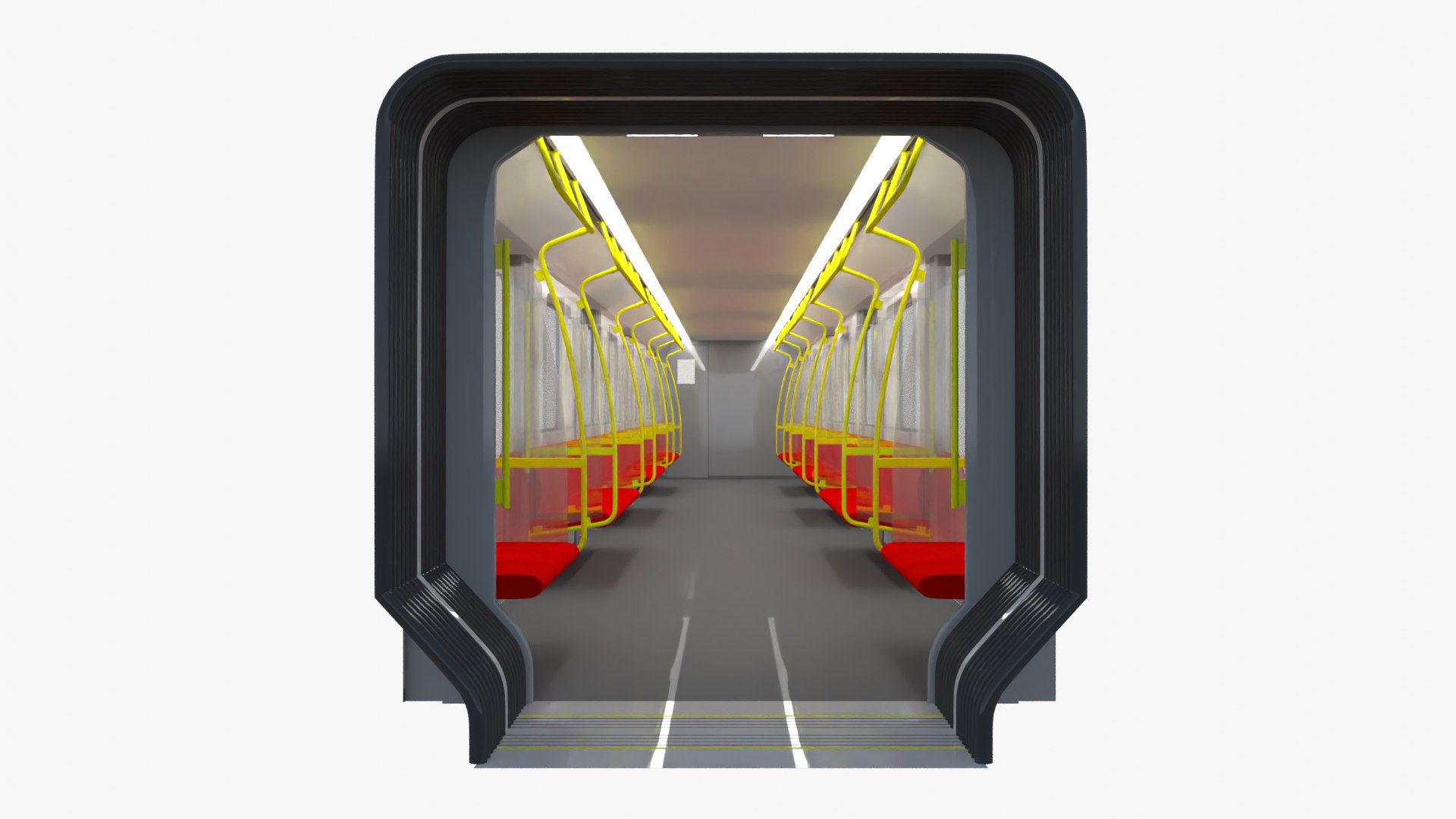 3D Subway Car Interior Model - TurboSquid 1952488