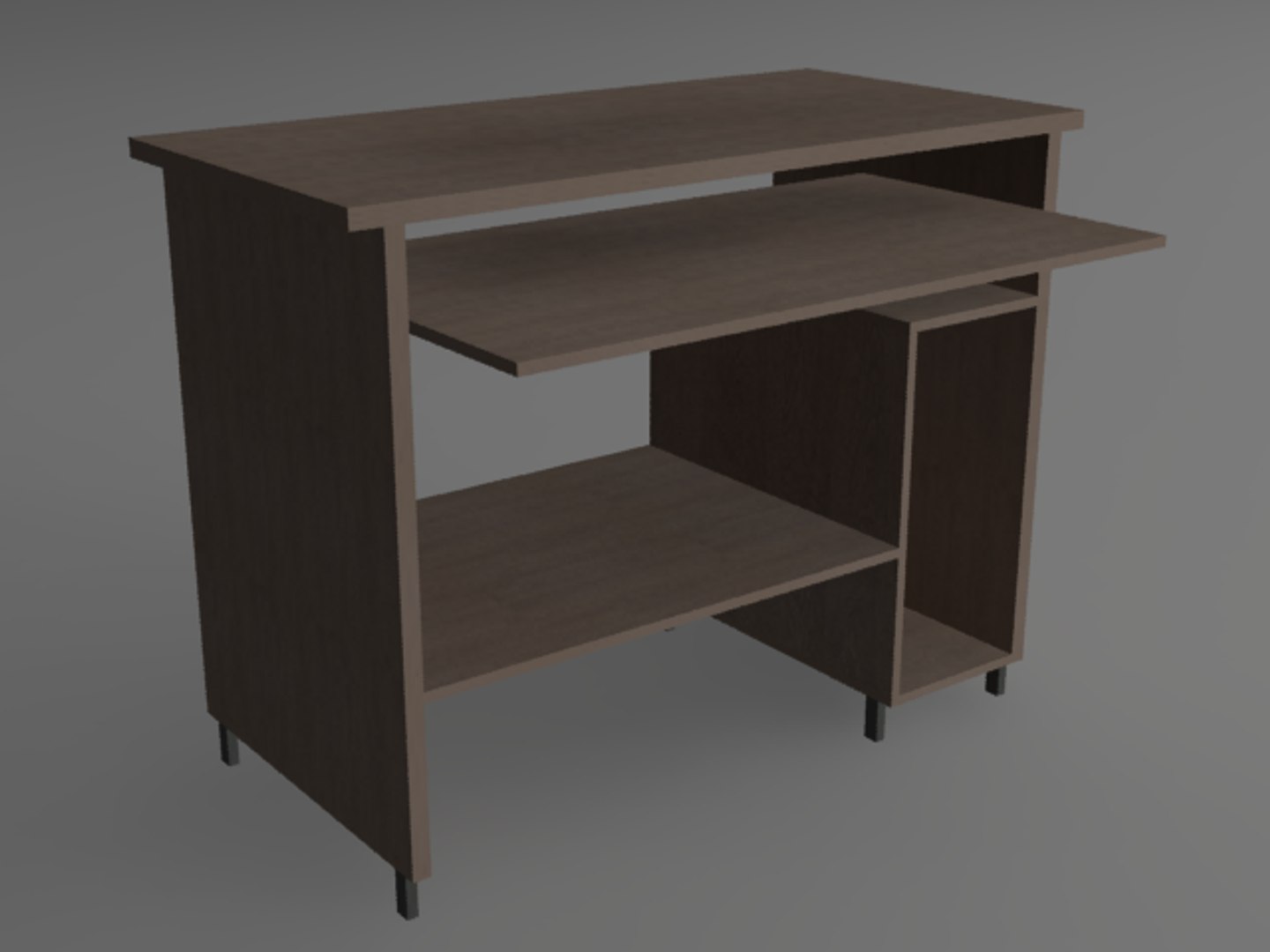 3d classic computer table model