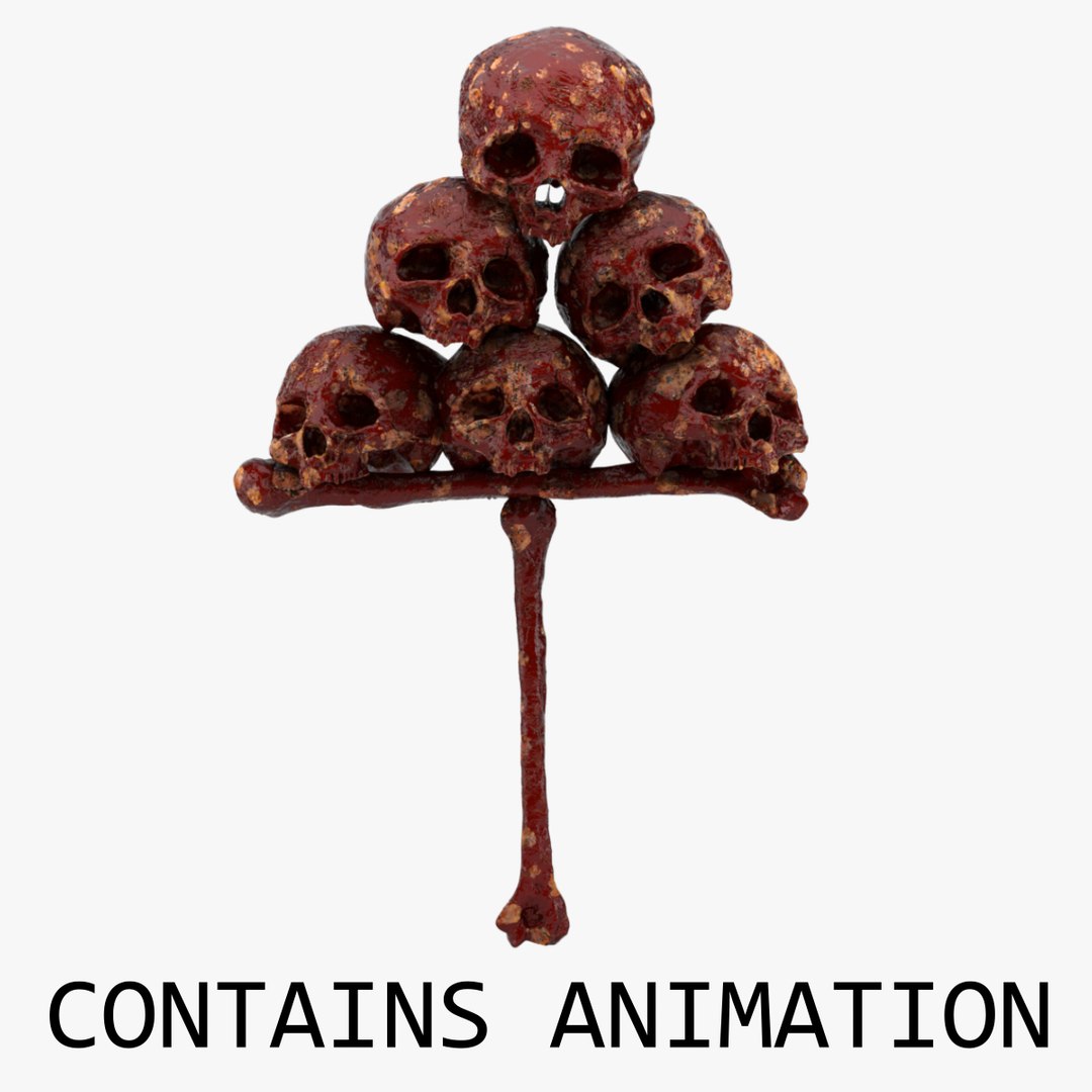 Bone Totem Of Skulls 3D Model - TurboSquid 2087022