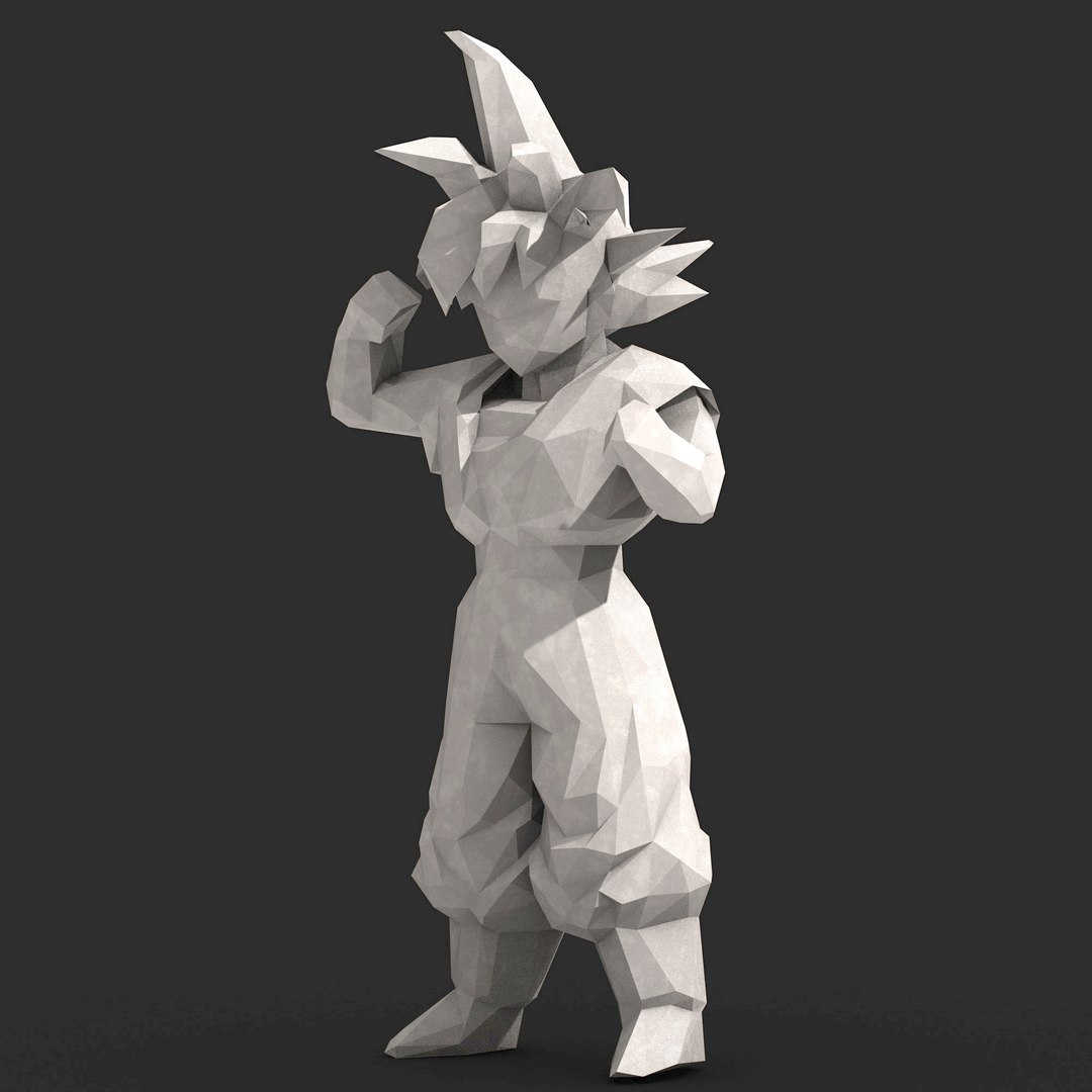 Goku Dragon Ball Low Poly 3 Model - TurboSquid 2301411