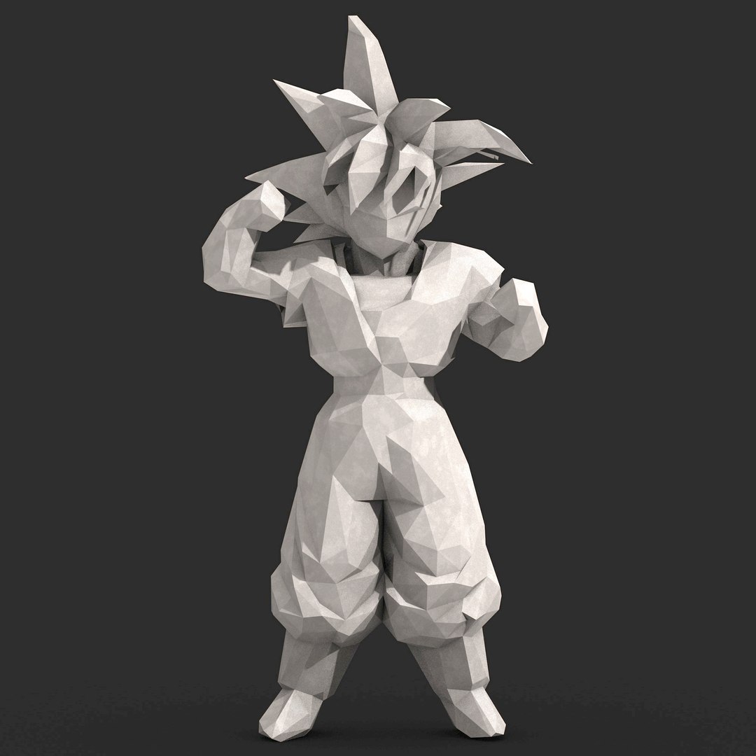 Goku Dragon Ball Low Poly 3 Model - TurboSquid 2301411