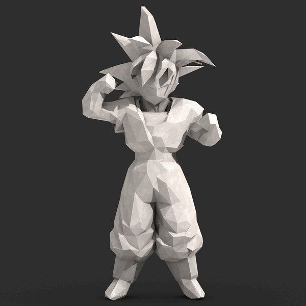 3D модель Гоку Dragon Ball Low Poly 3 - TurboSquid 2301411