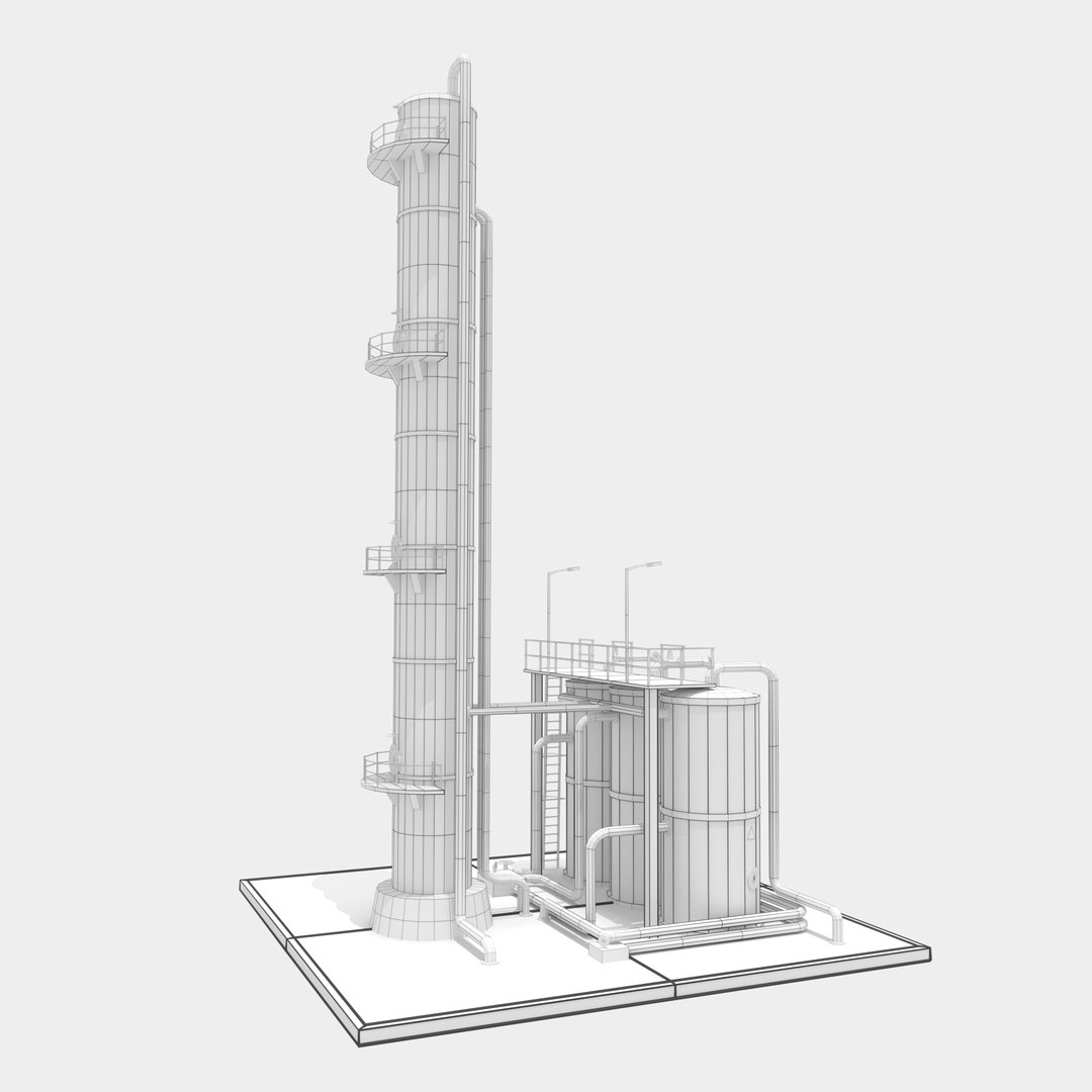 Oil Refinery Unit Model - TurboSquid 1237149