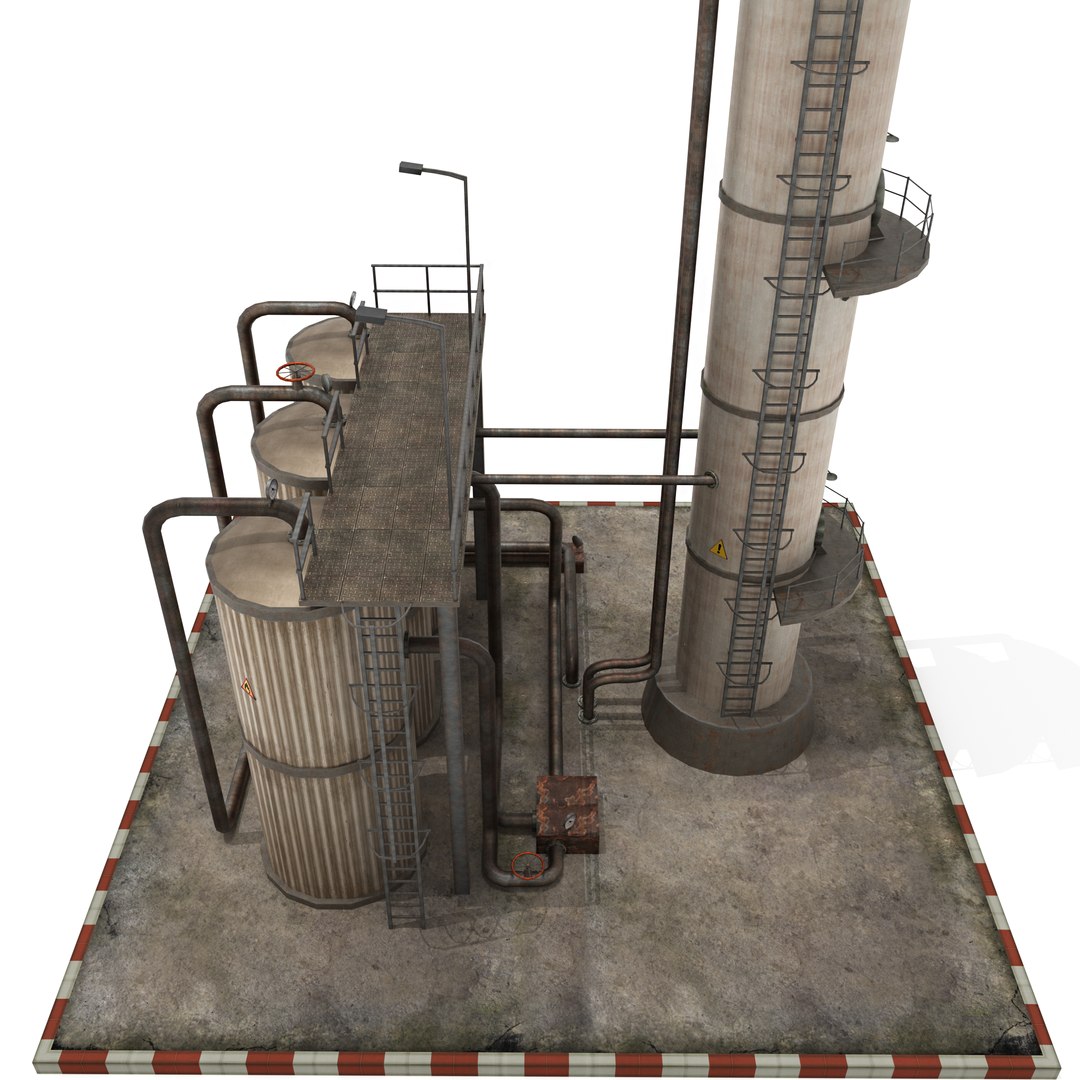 Oil Refinery Unit Model - TurboSquid 1237149