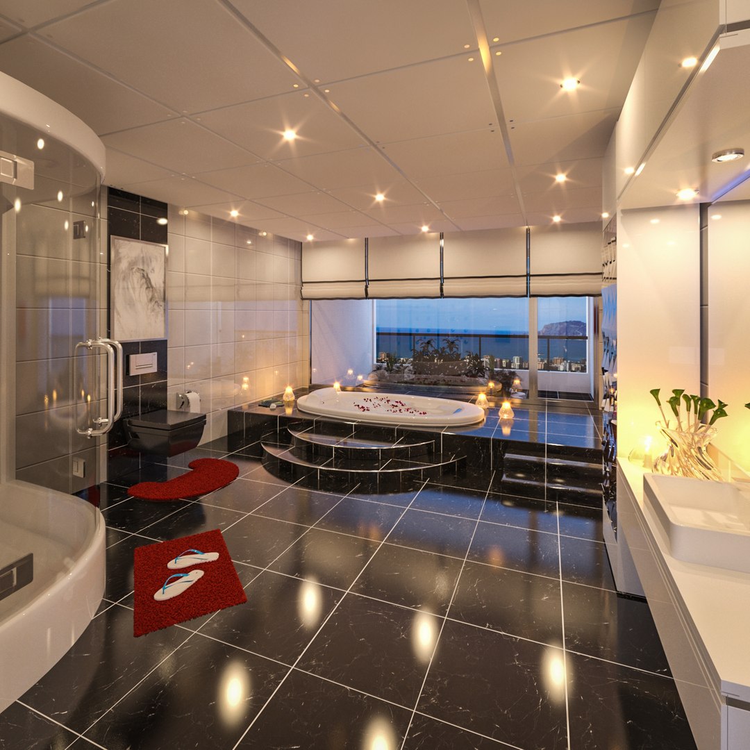 3D Model Bathroom Luxury Scene - TurboSquid 1575164