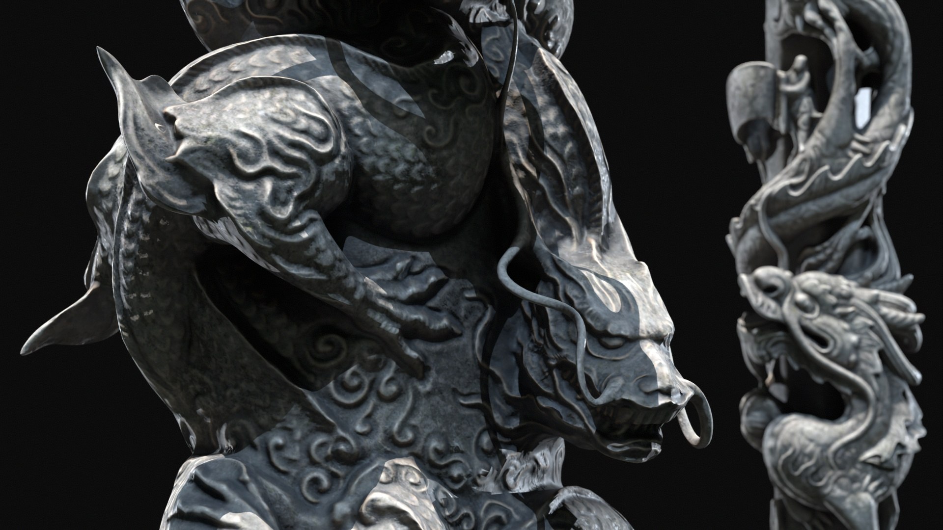 Dragon Columns Model - TurboSquid 2286592