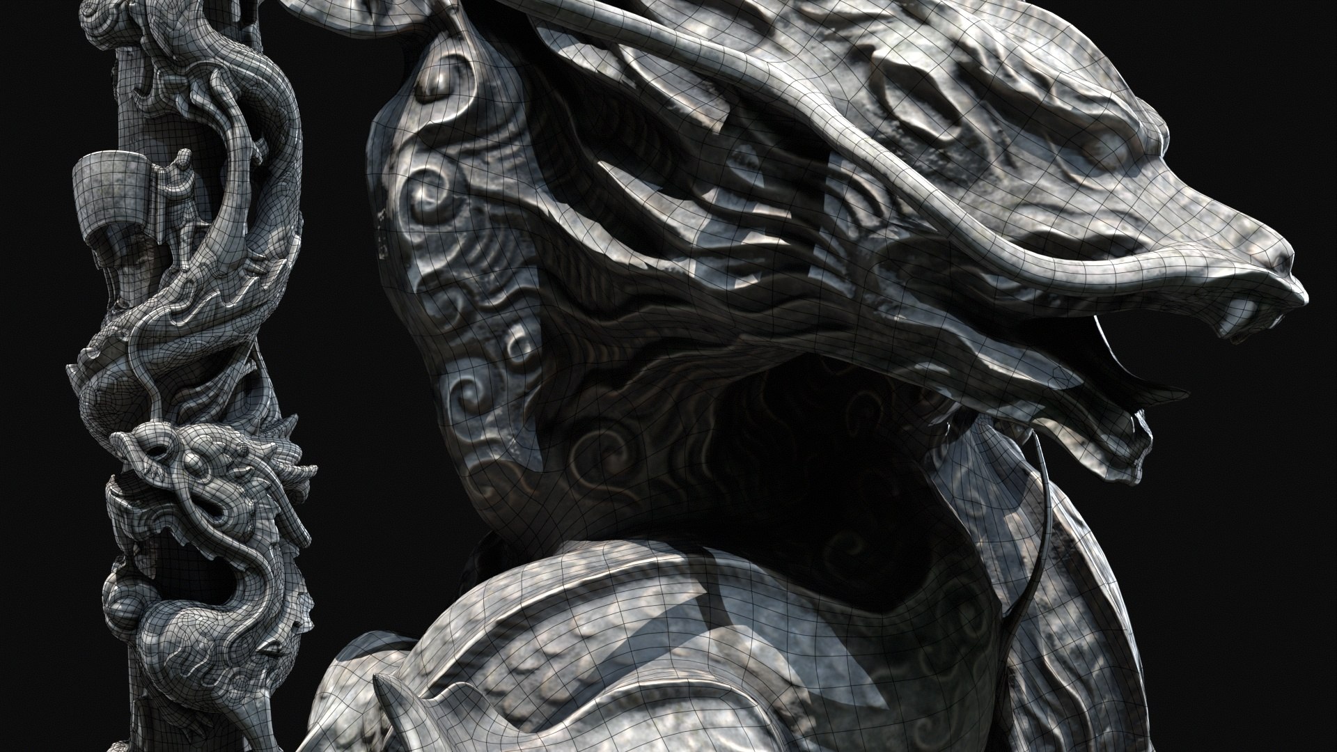 Dragon Columns Model - TurboSquid 2286592