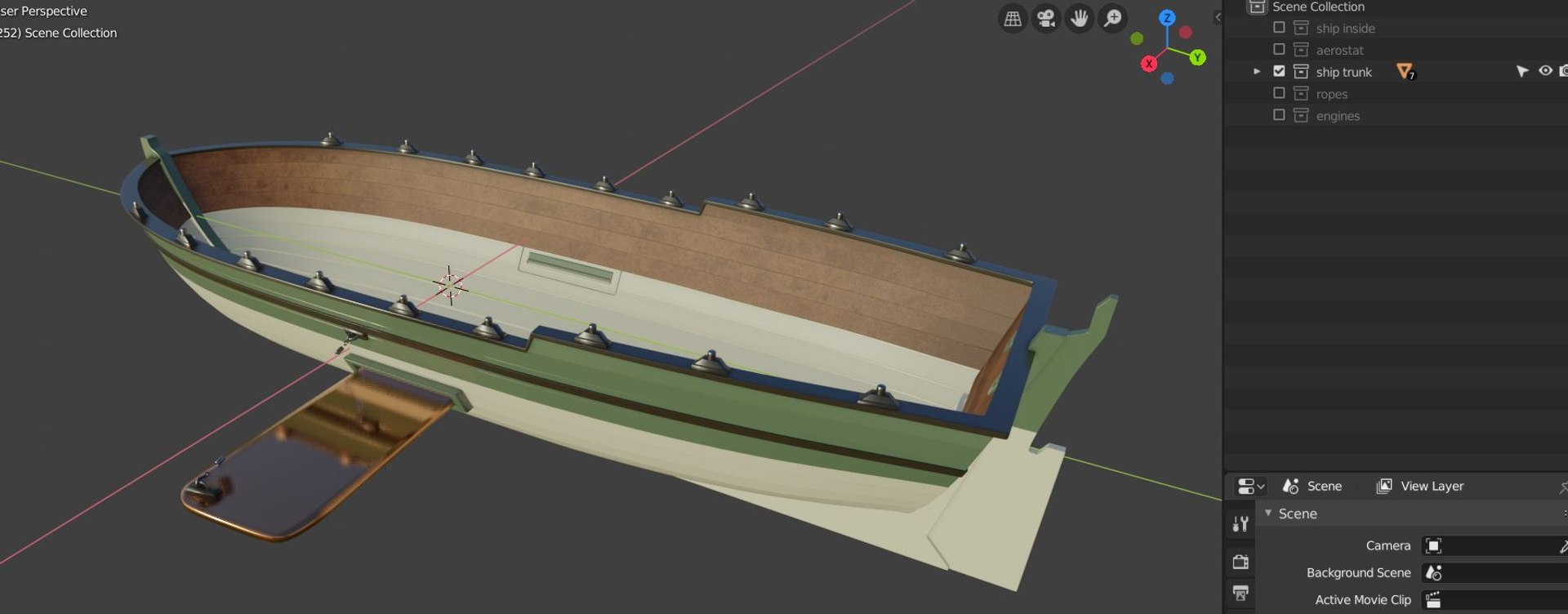 3D Steampunk Airship Steam Engine Model - TurboSquid 1523449