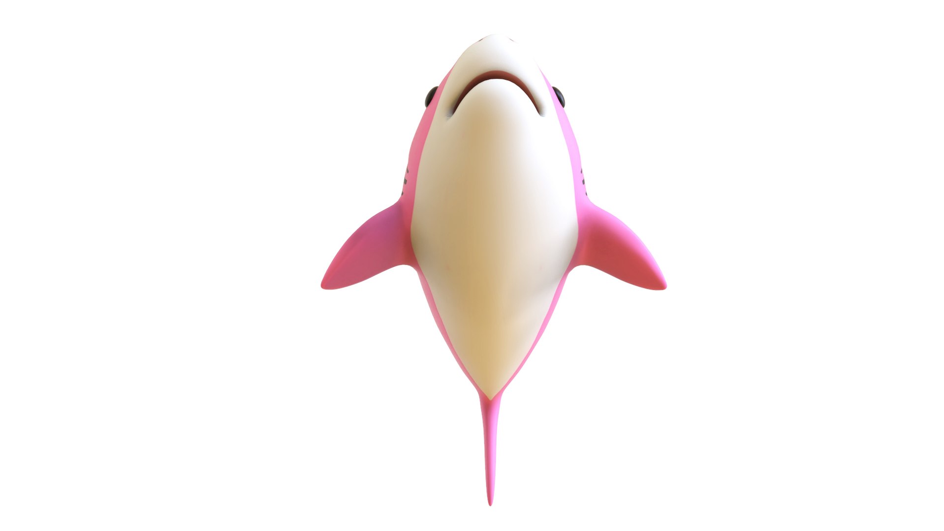 3D Cartoon Little Shark Pink 3D Model - High-Quality Animated Model ...
