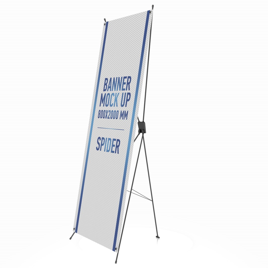 3d model x-banner advertising