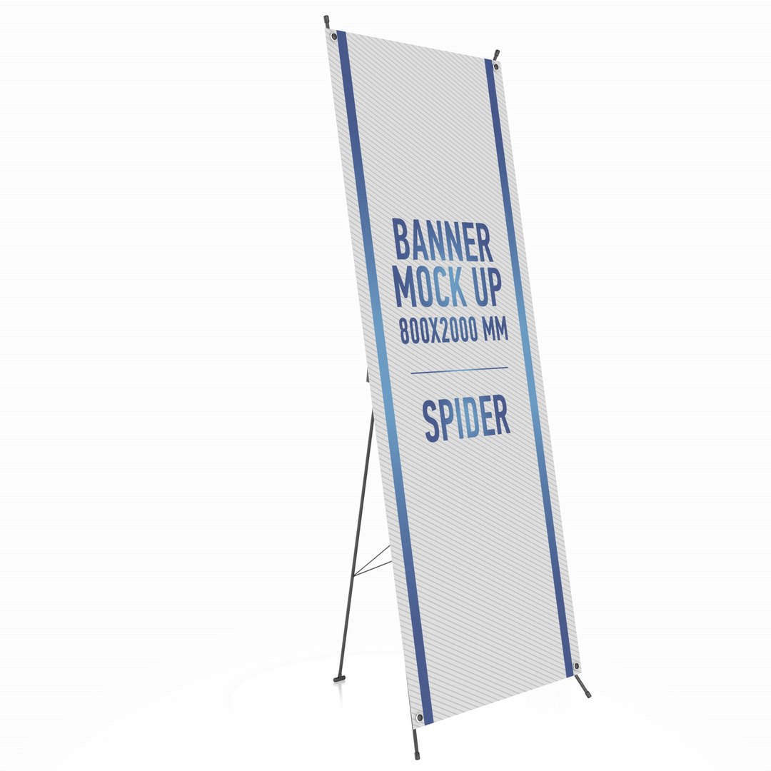 3d model x-banner advertising