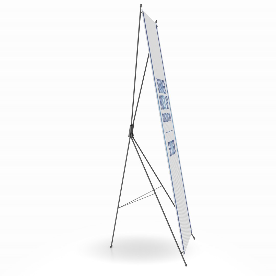 3d model x-banner advertising