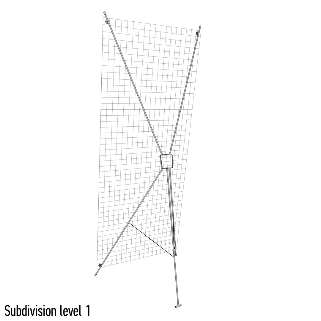 3d model x-banner advertising