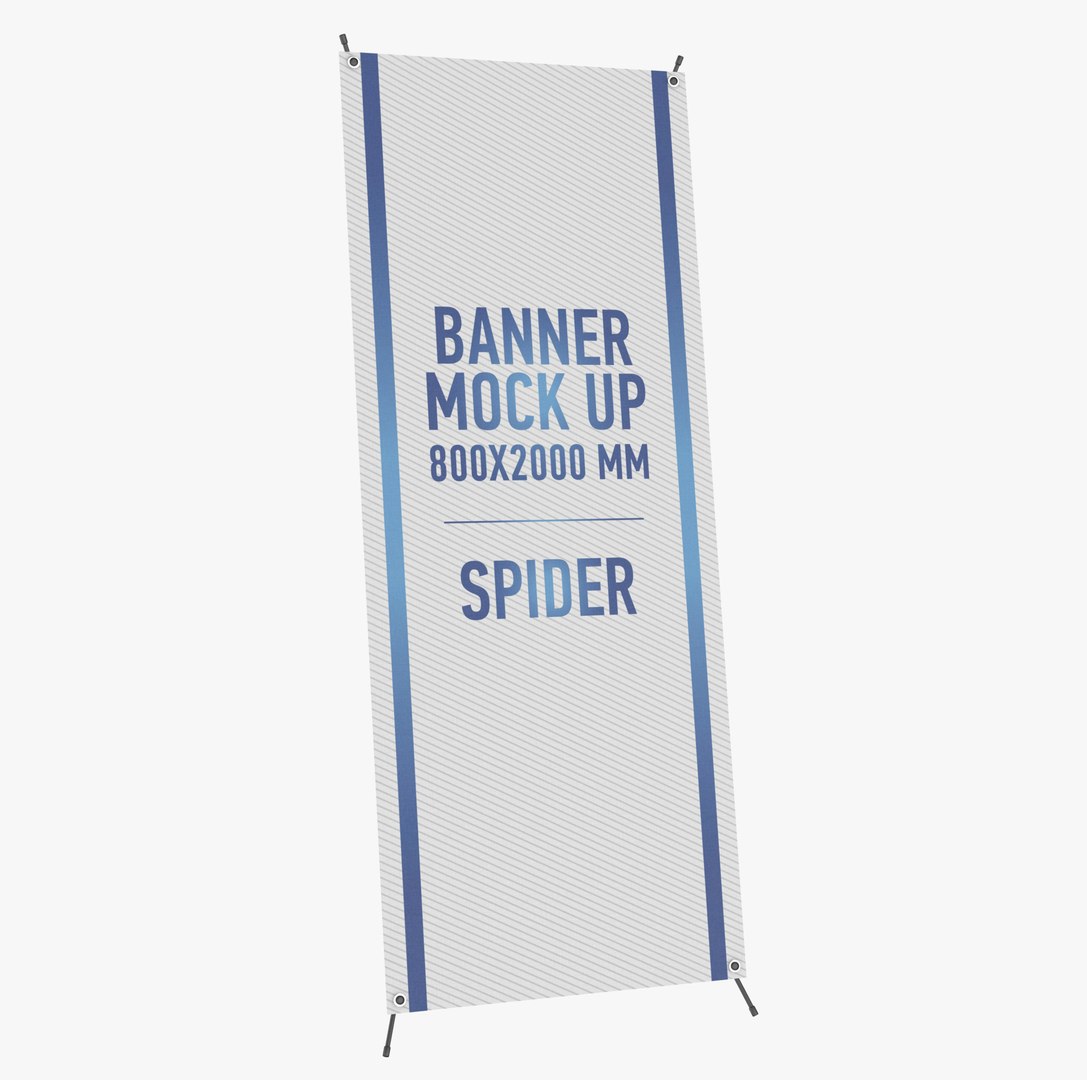 3d model x-banner advertising