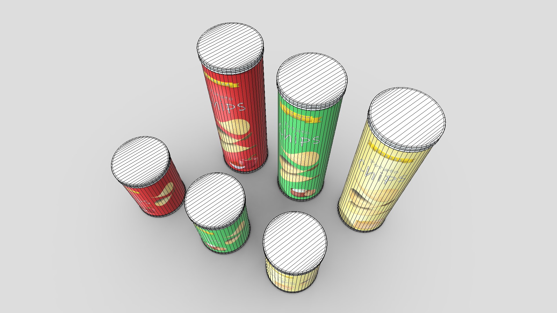 3D model Potato Chips Tube Pack - TurboSquid 2167131