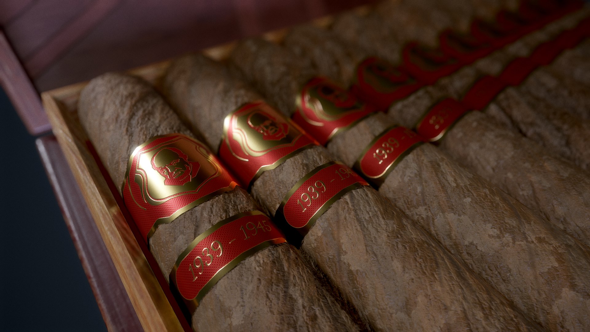 3D Model Churchill Cigar Box - TurboSquid 1771280