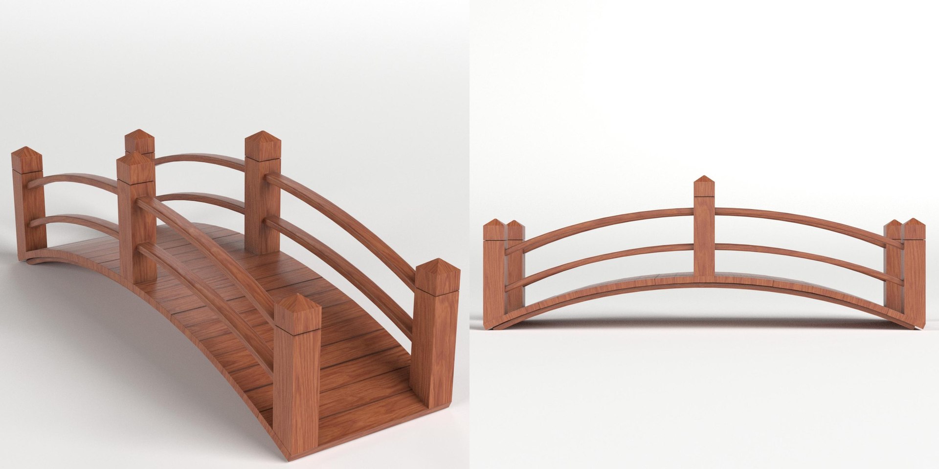 3D Wooden Bridge - TurboSquid 2111560
