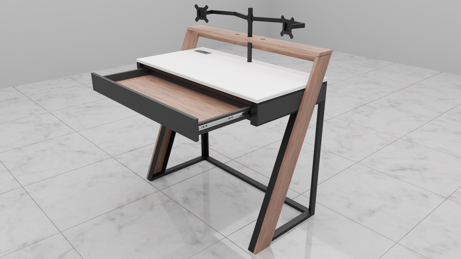 3D Computer Desk Model - TurboSquid 2189583