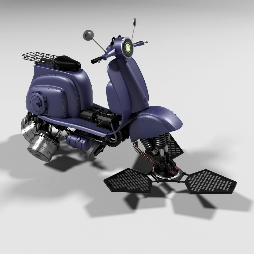 Flying Scooter Steampunk 3D Model - TurboSquid 1394650