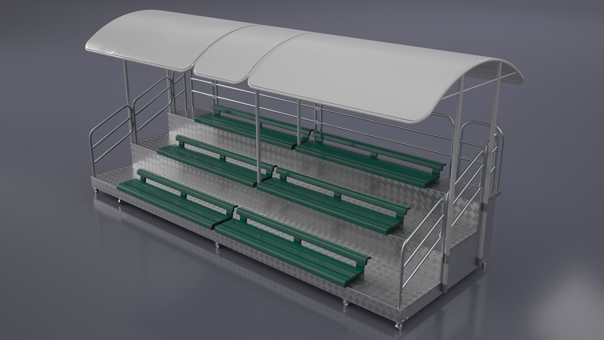 3D Outdoor Movable Grandstand with Canopy Roof - TurboSquid 1975157