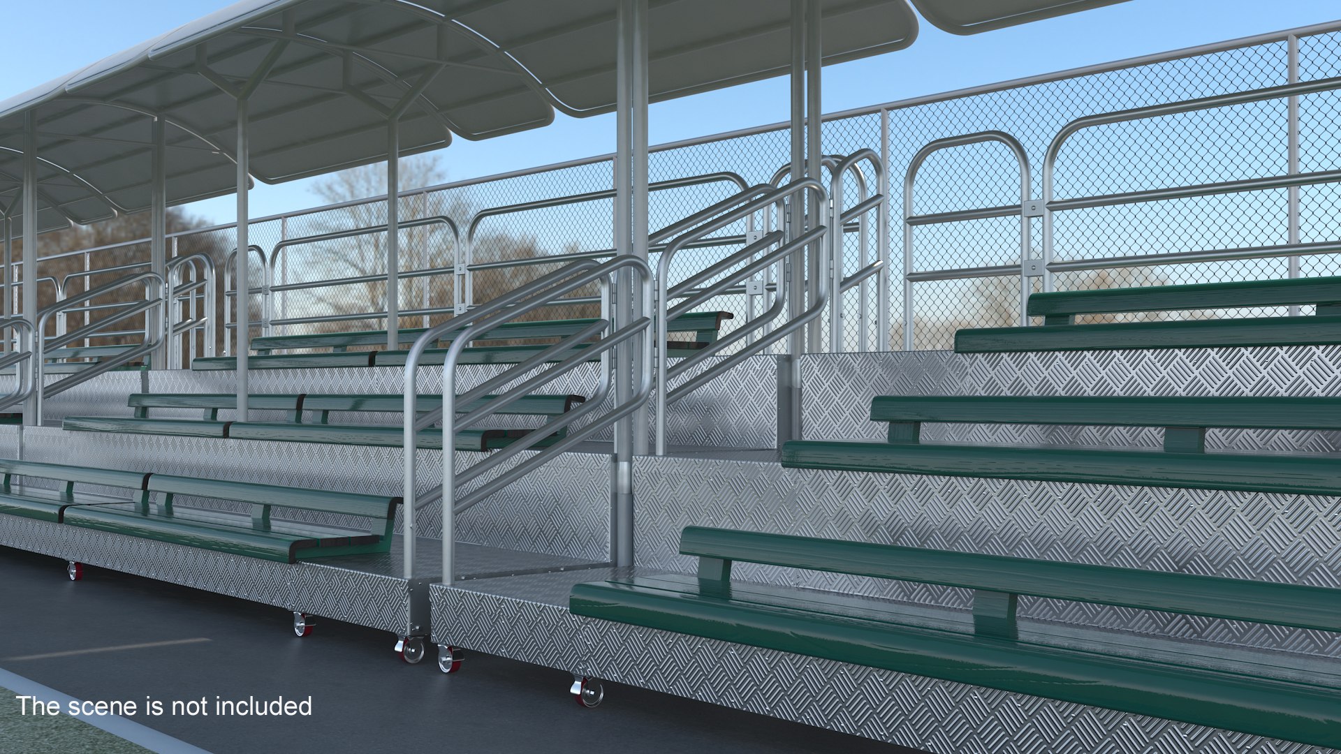 3D Outdoor Movable Grandstand with Canopy Roof - TurboSquid 1975157