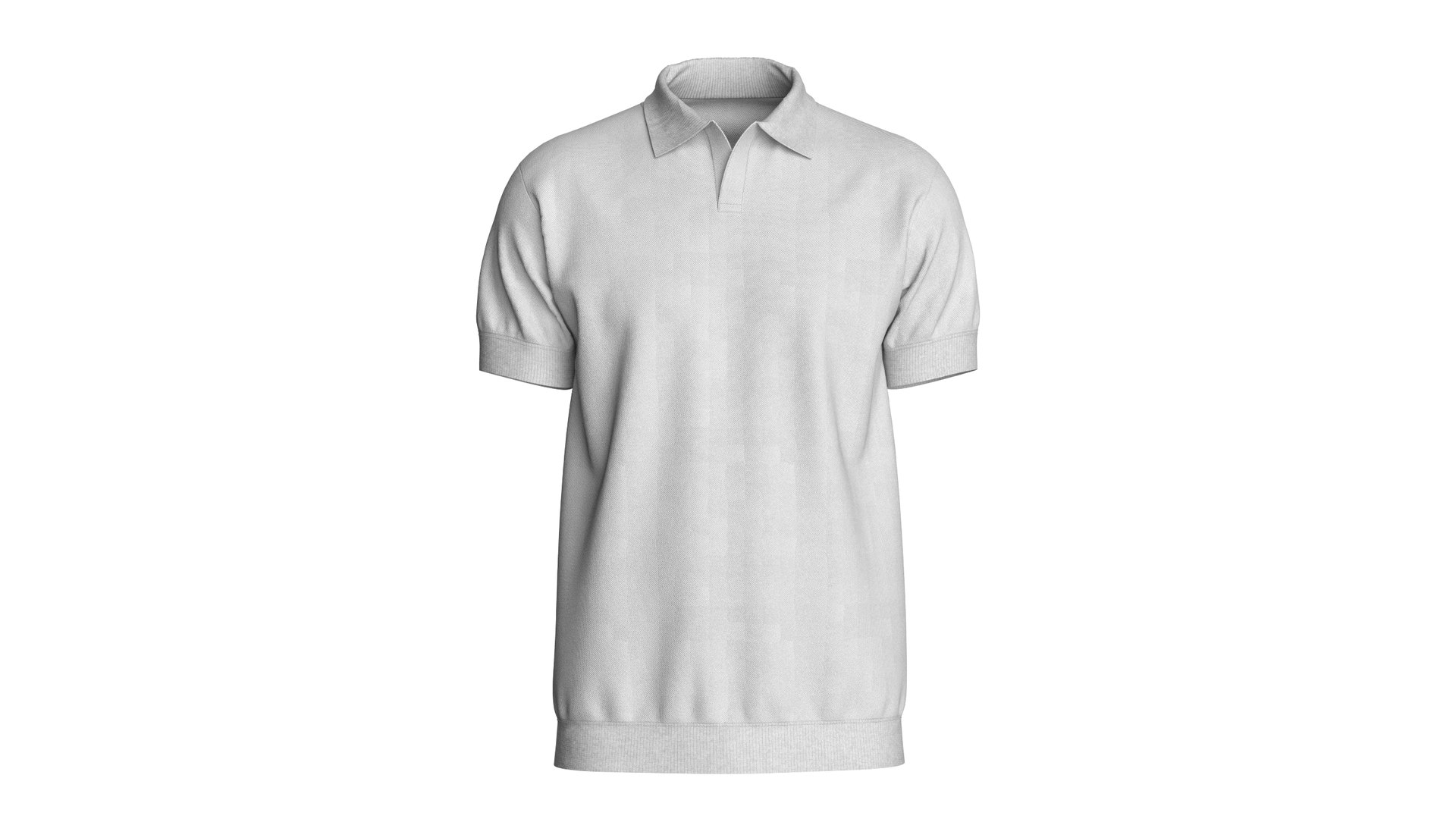 Men Short Sleeve Polo Without Button 3D - TurboSquid 2187417