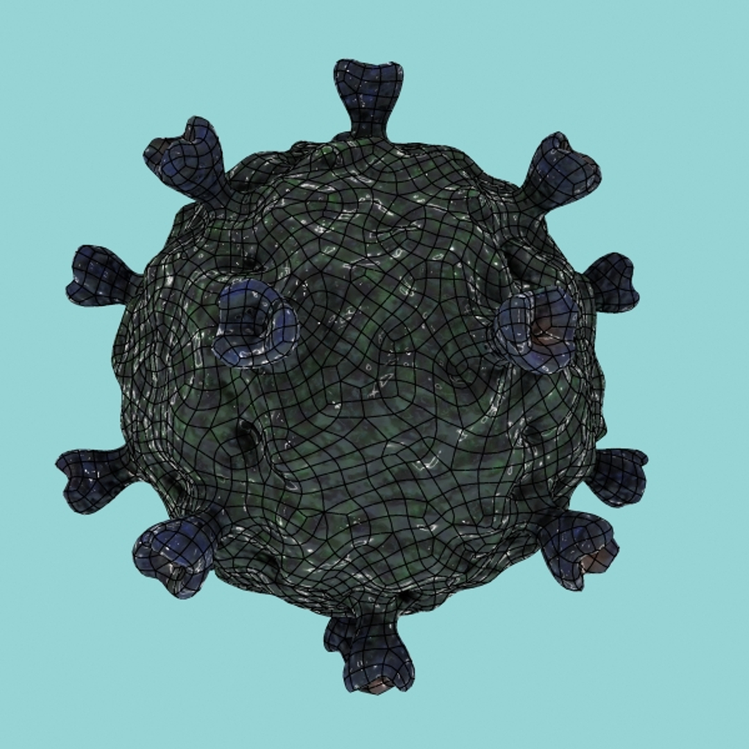 3d model hiv virus