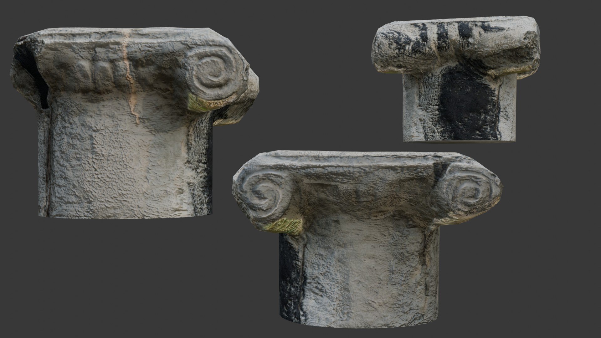 3D Ancient Ionic Column Capital Model - TurboSquid 2408327