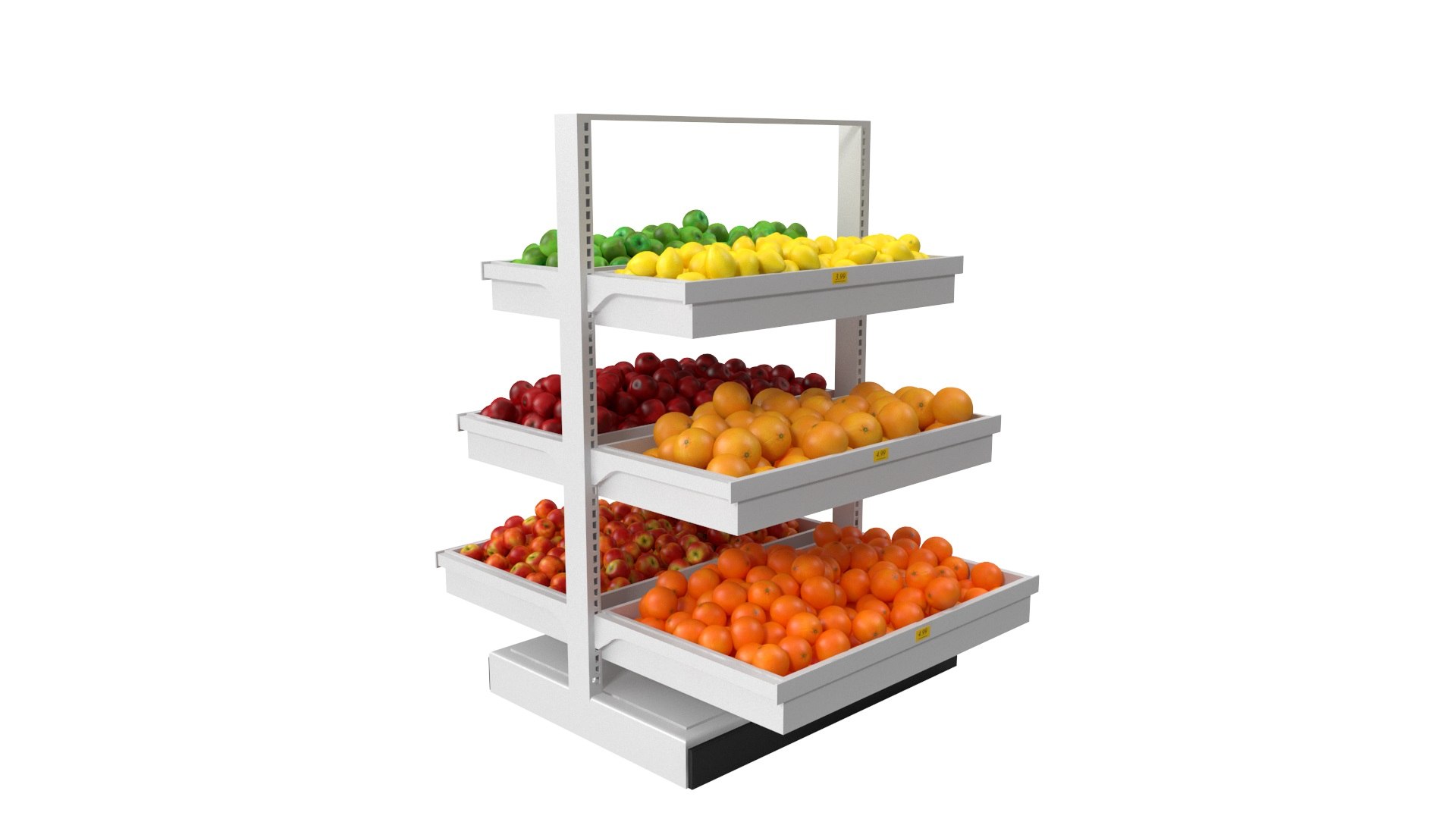 3D Model Supermarket Fruits Shelf - TurboSquid 2174330