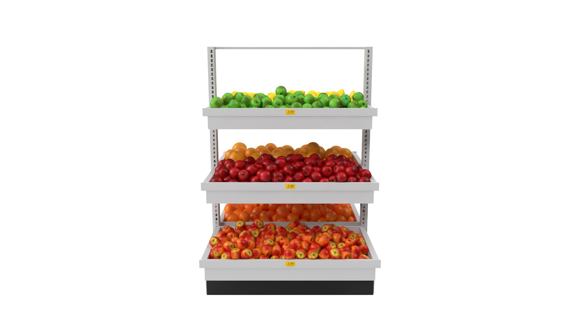 3D Model Supermarket Fruits Shelf - TurboSquid 2174330