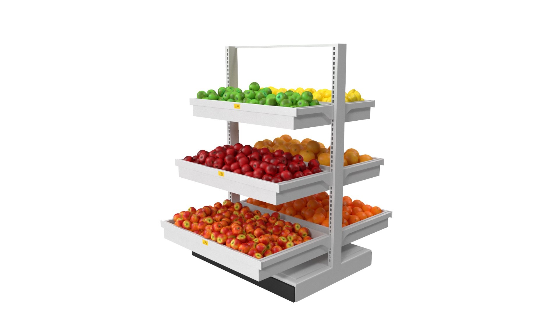 3D Model Supermarket Fruits Shelf - TurboSquid 2174330
