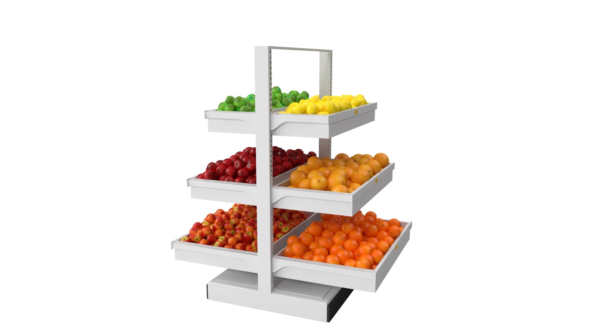 3D Model Supermarket Fruits Shelf - TurboSquid 2174330