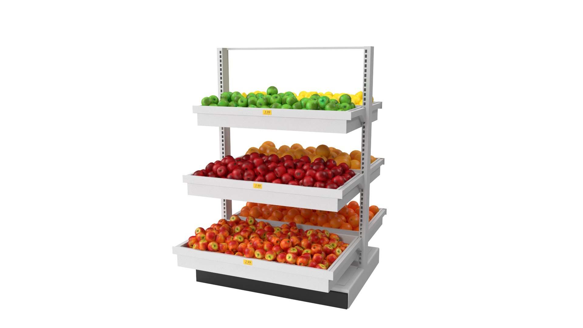 3D Model Supermarket Fruits Shelf - TurboSquid 2174330