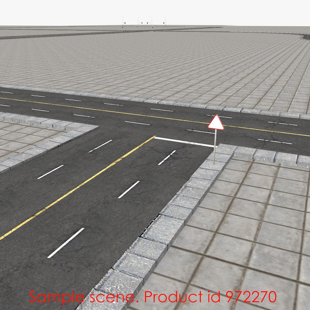 3d traffic road signs street elements