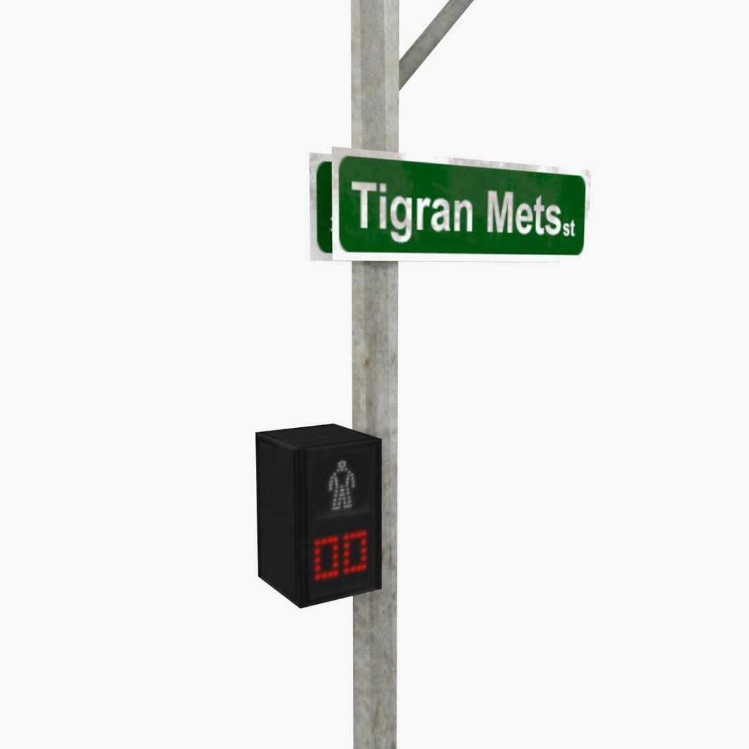 3d traffic road signs street elements