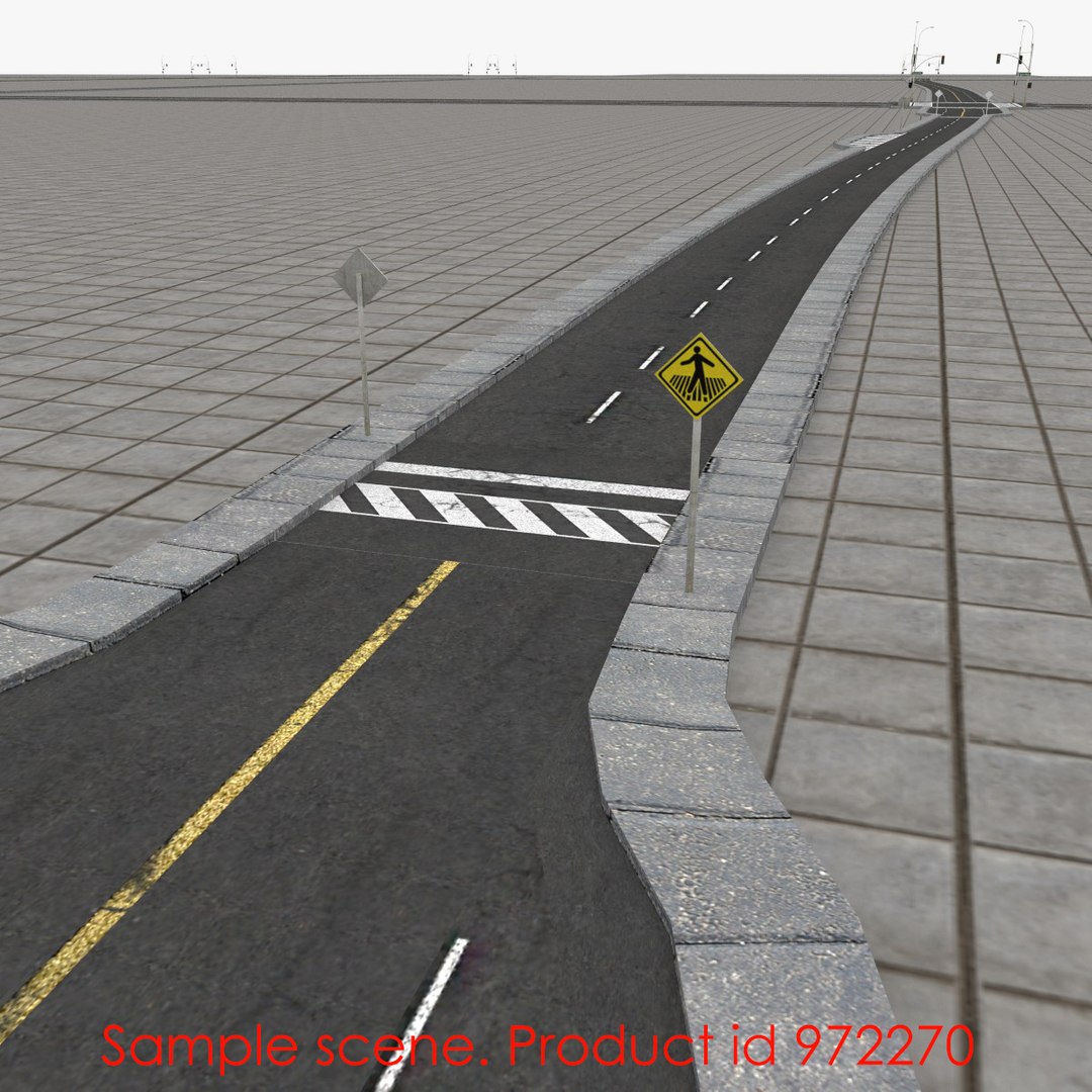 3d traffic road signs street elements