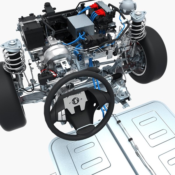 Electric car chassis 3D model - TurboSquid 1628171